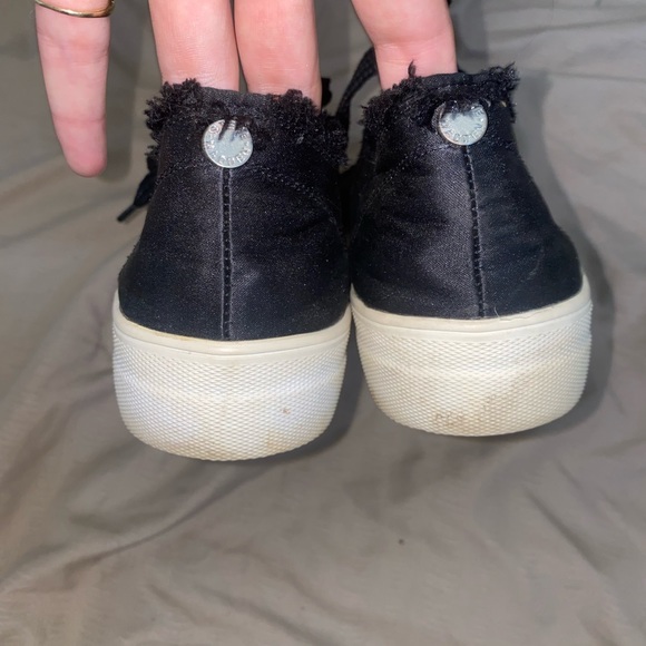 Steve Madden | Shoes | Steve Madden Greyla Black Satin Platform ...